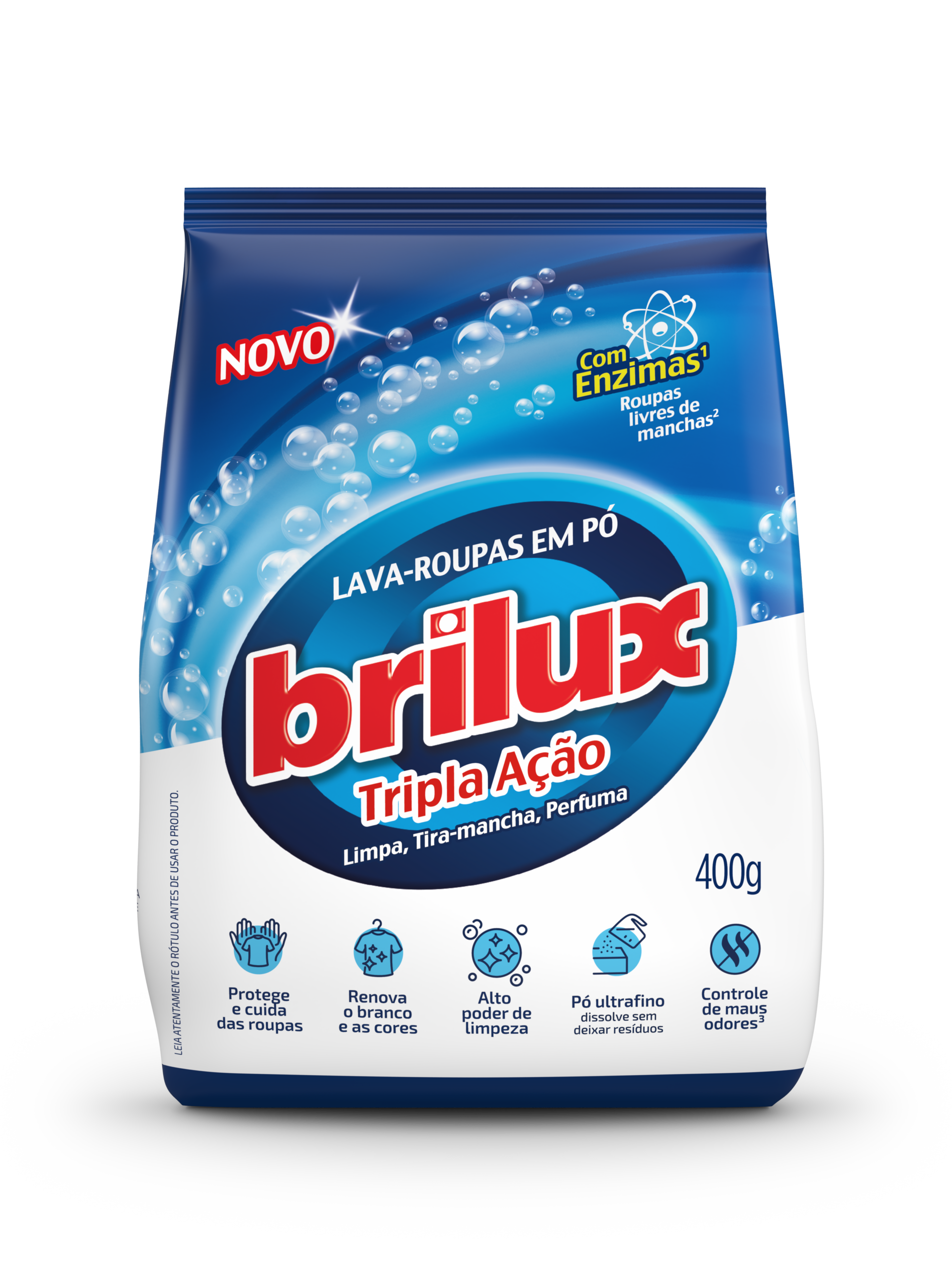 Lava roupas em pó TRIPLA AÇÃO | Simplifica. Tá Limpo. É Brilux